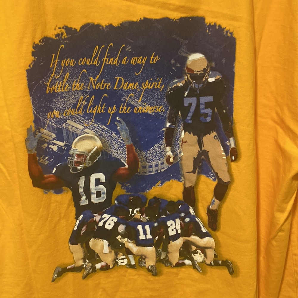 2005 Notre Dame Football The Spirit Lives Tshirt Vint… - Gem